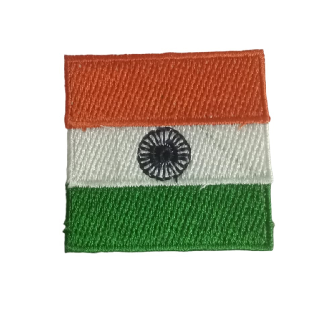 Indian Tri-Colour Flag Stitch On Embroidery Patch – MARINERSKART