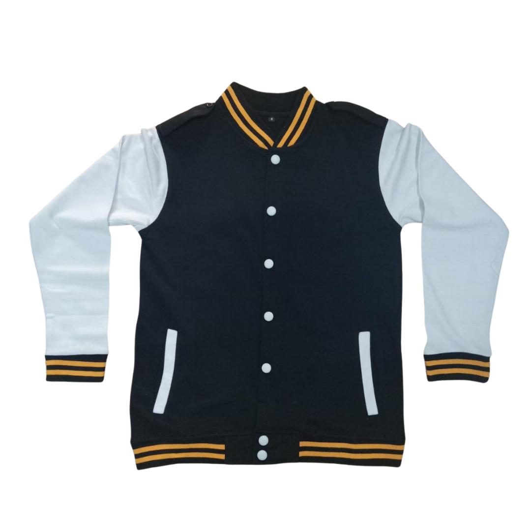 Unisex Cotton Varsity Jacket with Shoulder Flaps for Merchant Navy Off ...