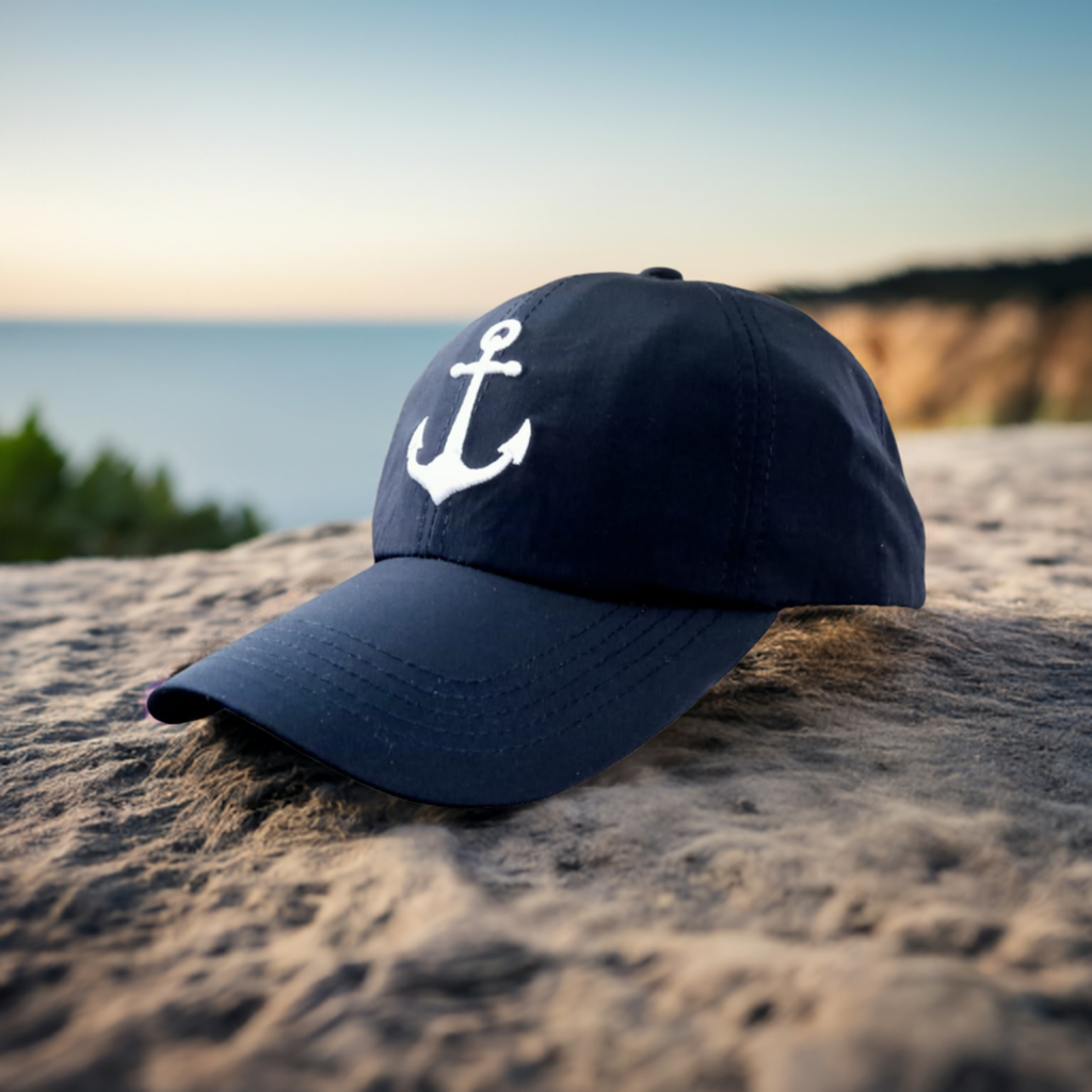 Anchor 3D Embroidered Black Adult Unisex Cap - Premium Quality ...