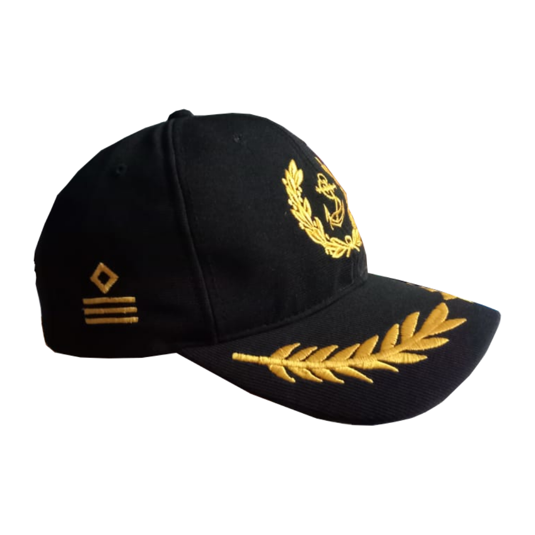 Chief Officer Embroidered Black Adult Unisex Cap - Premium Quality ...