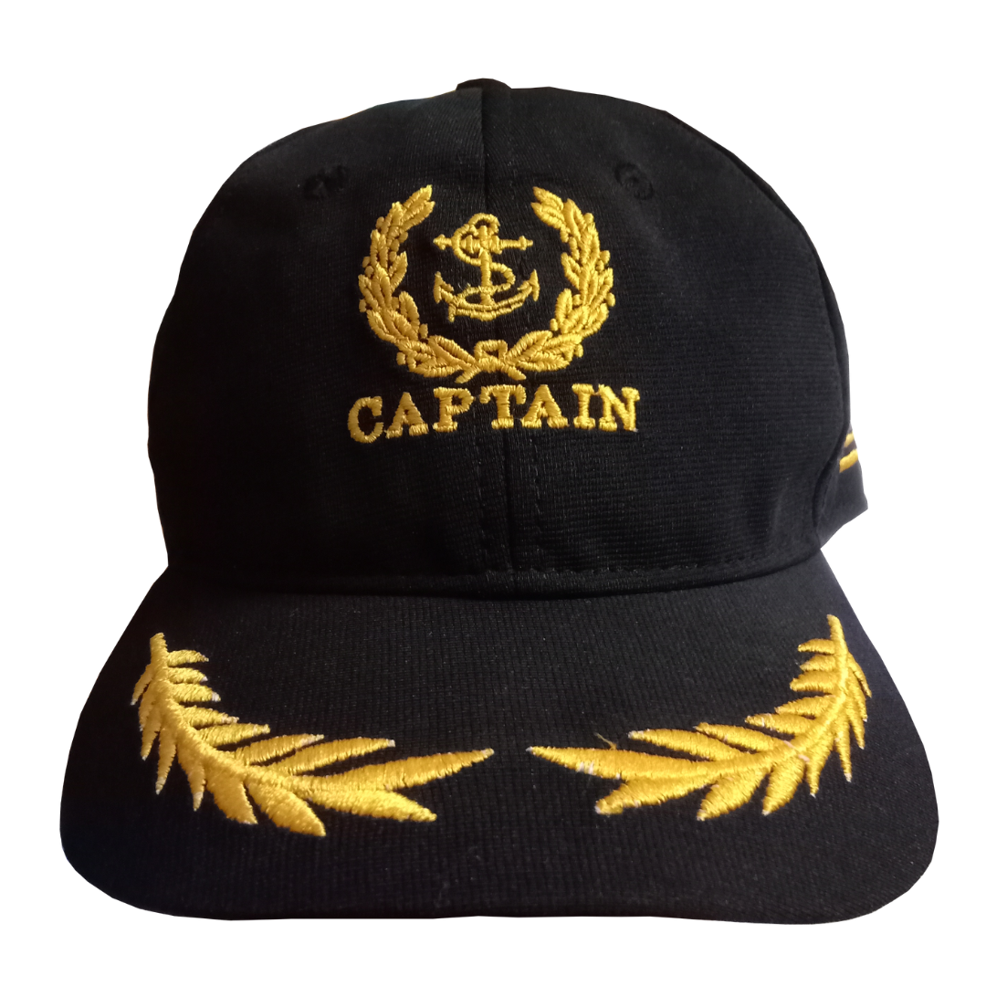 Kids Captain Embroidered Black Cap - Premium Quality – MARINERSKART