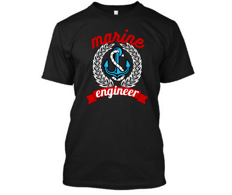 Marine Engineer logo - Men's Half sleeve round neck T-Shirt – MARINERSKART