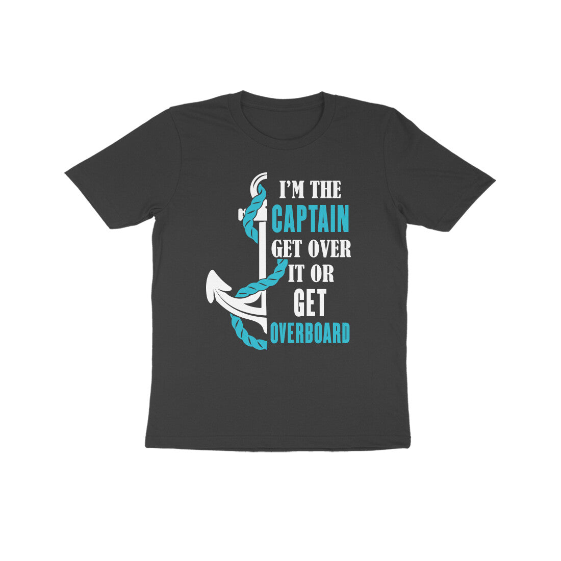 I am the captain - Kids unisex half sleeve round neck T-shirt ...
